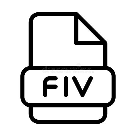 Flv File Icon Type Files Sign Outline Symbol Design Icons Format Type Data Stock Illustration
