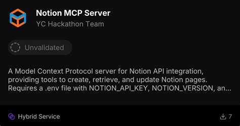 Notion Mcp Server Mcp Servers · Lobehub