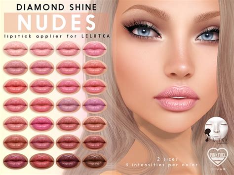 Second Life Marketplace Pf Lelutka Lipstick Diamond Shine Nudes