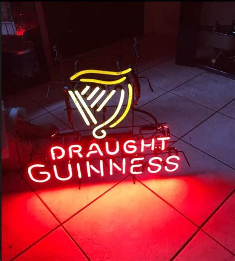 Draught Guinness Neon Sign Neon Light Diy Neon Signs