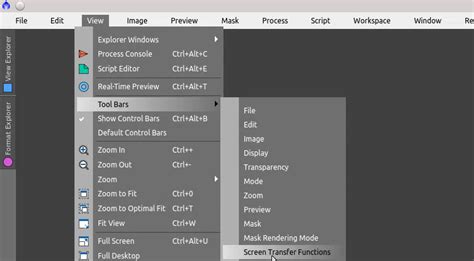 Tool Bar Screen Transfer Function PixInsight Resources