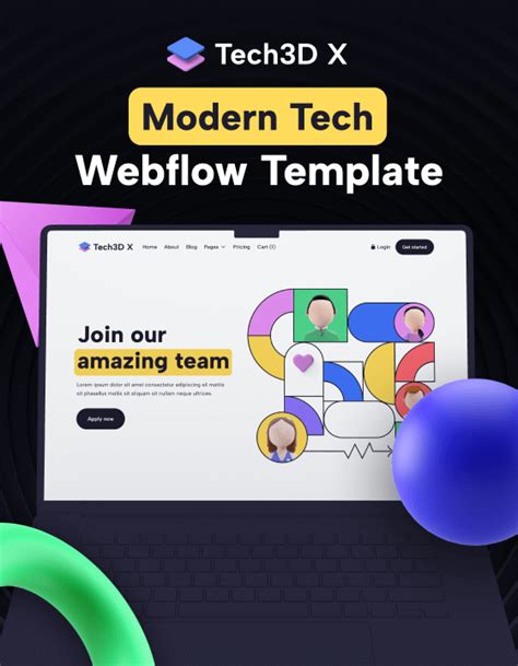 Tech D X Website Page Template For Webflow