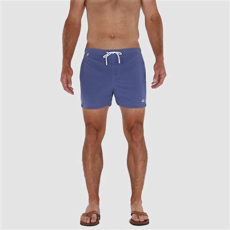 Avalon Classics In Stone Blue 3 Inseam Short Mens Swim Trunks