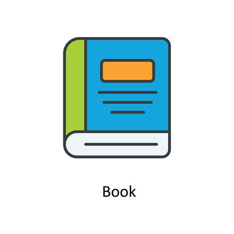 Book Vector Fill Outline Icons Simple Stock Illustration Stock