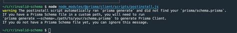 Postinstall Hook Fails With Custom Location For Schemaprisma · Issue