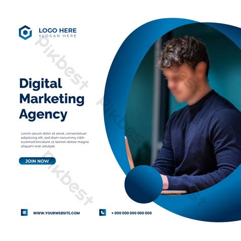 디지털 마케팅 소셜 미디어 포스트 디자인 Png Eps 무료 다운로드 Pikbest