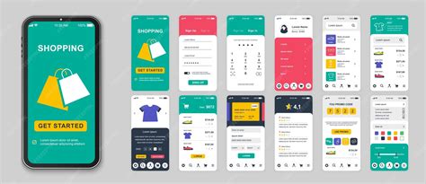 Premium Vector Shopping Mobile App Screens Set For Web Templates Pack Of Login Choose Goods