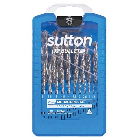 Sutton Tools D220sm25 Xp Bullet Jobber Drill Set Hss Bright