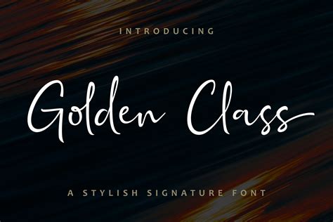 Golden Class Script Font Designed By Subectype And Orenari