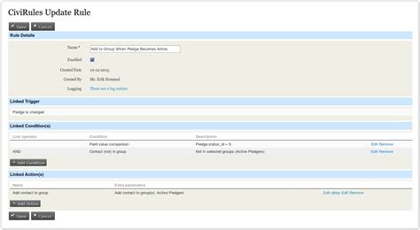 Field Value Comparison Condition Civirules Civicrm Documentation