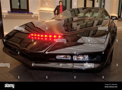 Kitt Car Of Tv Series Knight Rider With A Picture Of David Hasselhoff