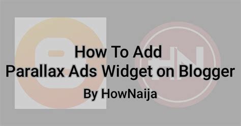 How To Add Parallax Ads Widget On Blogger Rextest