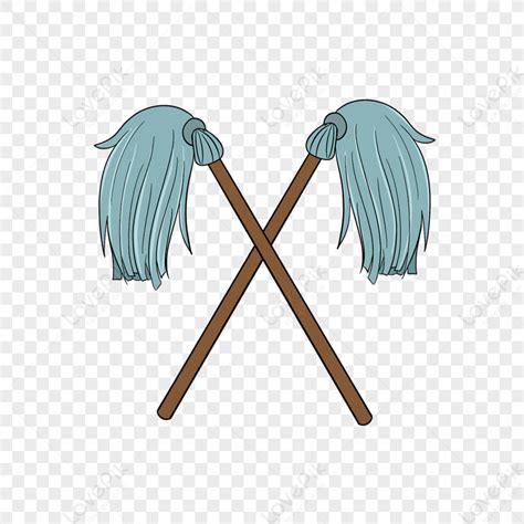 블루 걸레 클립 일러스트 아트 푸른 대걸레 갈색 Png 일러스트 무료 다운로드 Lovepik