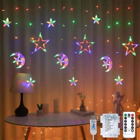 Guirlande Lumineuse Étoiles De Lune Guirlande Lumineuse Ramadan Étoile