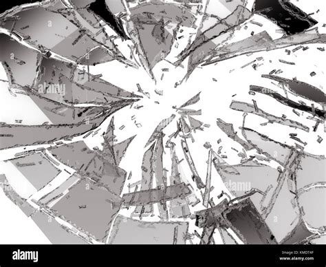 Broken Glass Shards Drawing