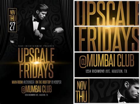 Upscale Fridays Flyer Template Flyerheroes