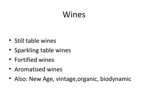 classification of alcoholic beverages ppt
