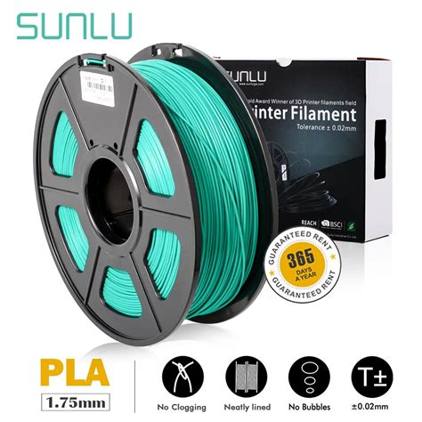 Pla Sunlu 3d Printer Pla Filaments 1 75mm Grey Color 1kg 2 2lbs Spool