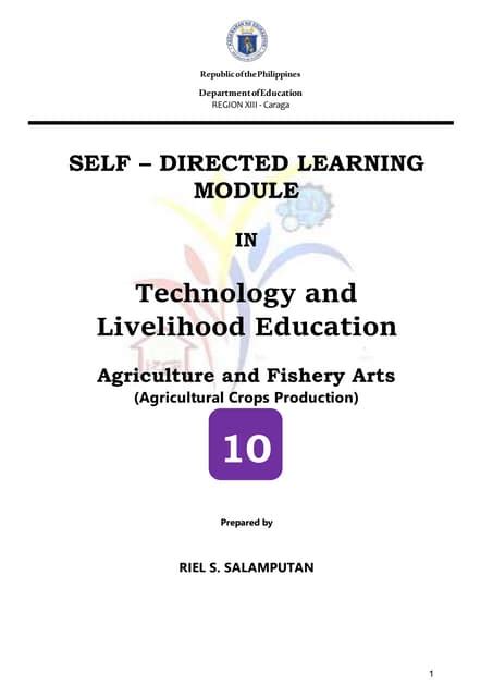 Self Directed Learning Module In Tle 10 Agricultural Crops