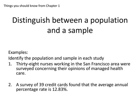 Distinguish Between A Population And A Sample