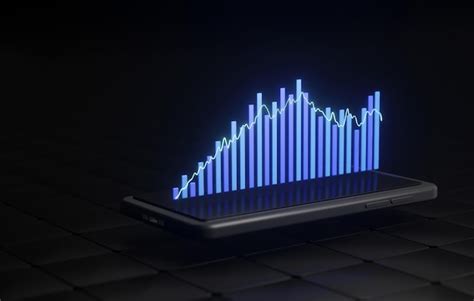 Premium Photo Digital Infographic On Mobile Screen Visualizing Market