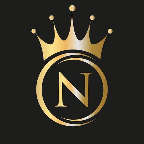 Premium Vector Letter N Crown Logo Royal Crown Logo For Spa Yoga
