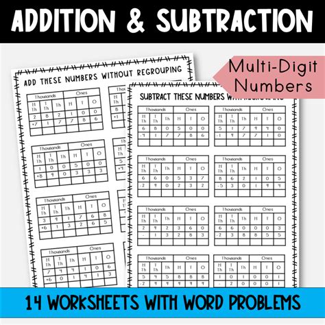 3 Digit Subtraction And Addition Worksheets For Daily Math Daily Dose