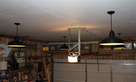 Garage Ceiling With New Pendant Lights