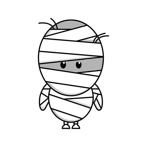 Personaje De Dibujos Animados De Momia Momia Chibi De Dibujos Animados