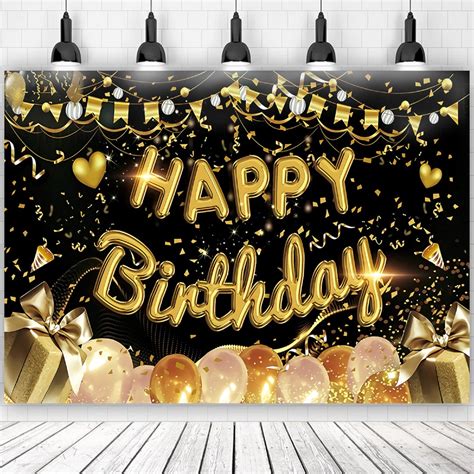 Happy Birthday Backdrop Banner Photo Background Wall Party Decor Large