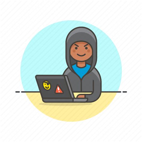 computer hacker programming device internet man technology icon