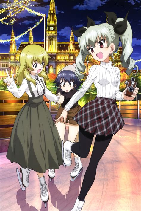Safebooru 3girls D Absurdres Anchovy Girls Und Panzer Bangs Beanie