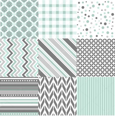 Seamless Patterns With Fabric Texture — Stock Vector © Lemony 28569777