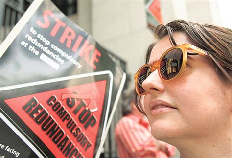 strike disrupts programming but bbc sticks to redundancies the