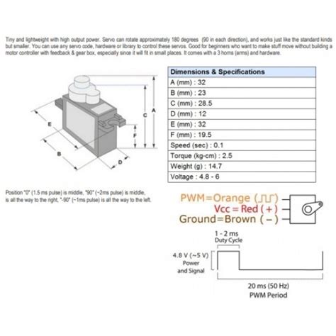 Servo Sg90 Pinout