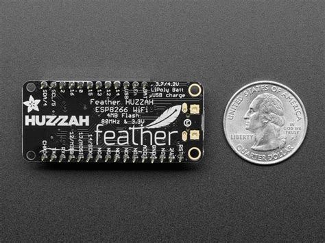 assembled feather huzzah w esp8266 wifi with stacking headers the pi hut