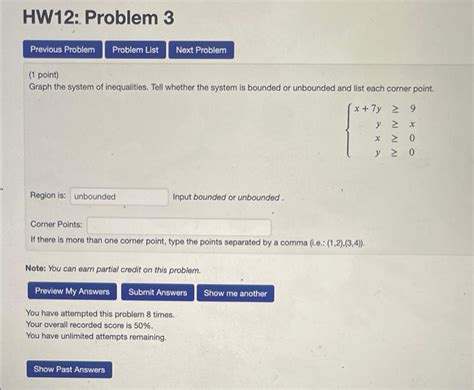 solved 1 point graph the system of inequalities tell