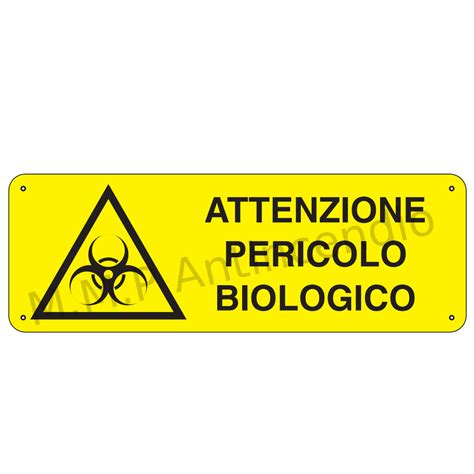 Cartello Attenzione Pericolo Biologico Mmp Antincendio