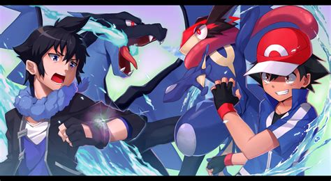Ash Ketchum Charizard Greninja Mega Charizard X Alain And 1 More
