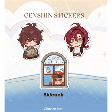 Jual Genshin Impact Sticker Zhongli Heizou Klee Shopee Indonesia