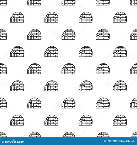 Eskimo Igloo Pattern Seamless Stock Vector Illustration Of Landscape