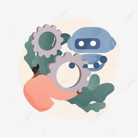 Robot Concept Vector Design Images Collaborative Robotics Abstract