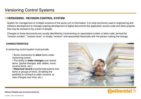 ppt embedded software for automotive industry versioning control