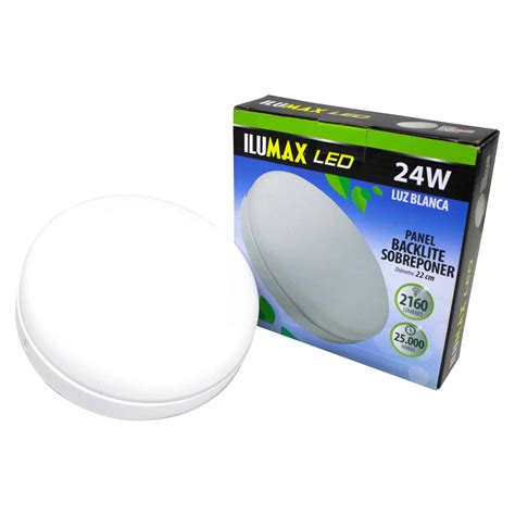 Panel Backlite LED 24W Sobreponer Redondo Luz ILUMAX