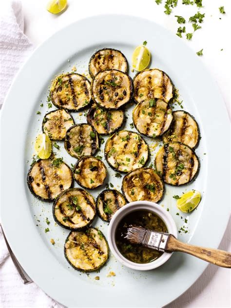 Lemon Garlic Grilled Zucchini Jessica In The Kitchen