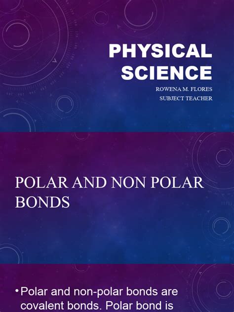 Polar And Non Polar Pdf Chemical Polarity Chemical Bond