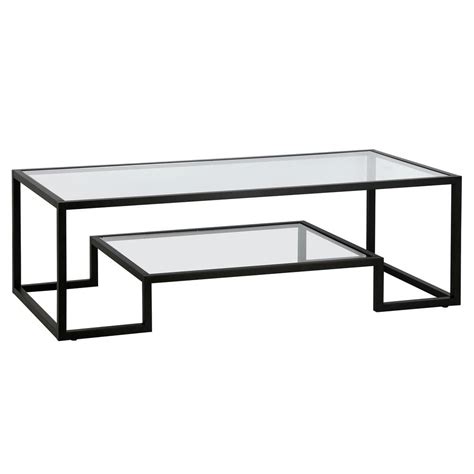 Meyerandcross Athena 54 In Blackened Bronze Rectangle Glass Coffee Table