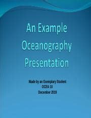 OceanographyExamplePowerPoint Ppt Made By An Exemplary Babe OCEA December Title
