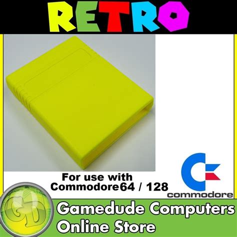 Blank C64 Cartridge Neon Yellow Colour Code 27 Gamedude Computers