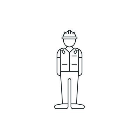 Vector Sign Of Construction Worker Symbol Is Isolated On A White